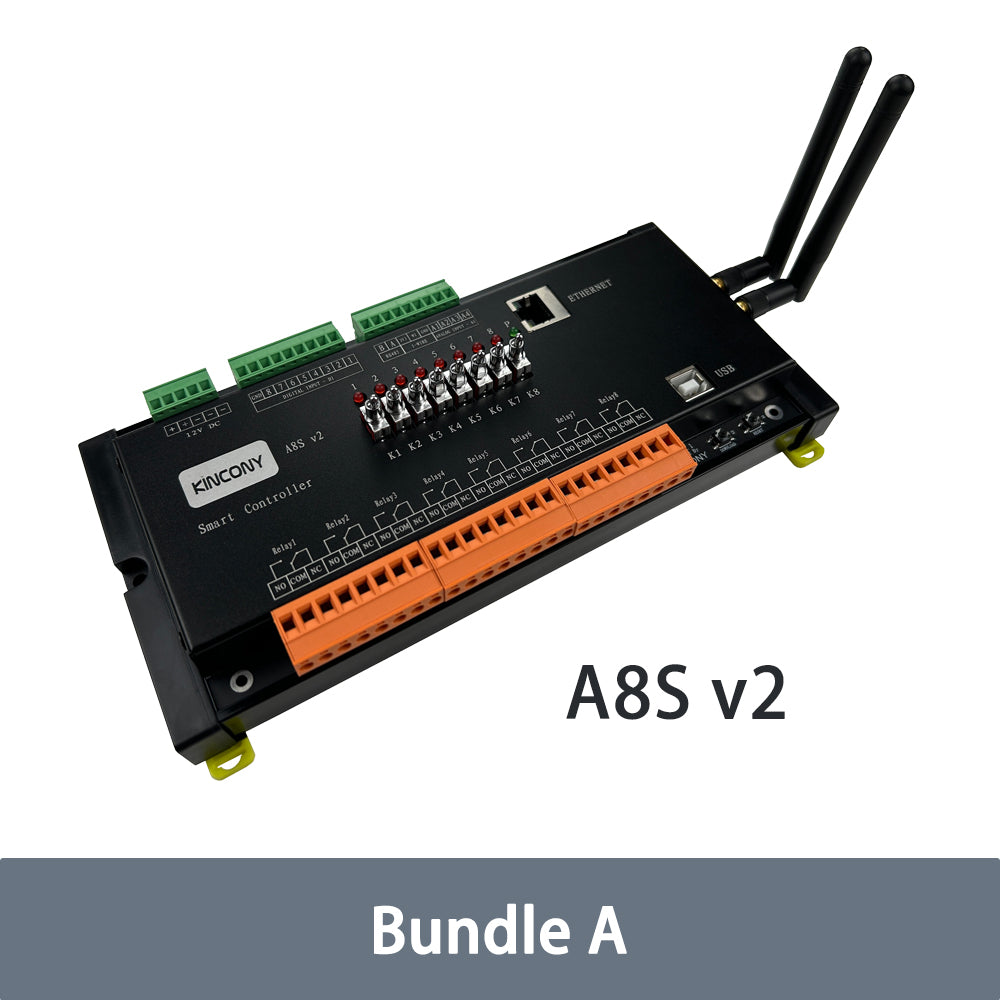 A8S v2 4G ESP32 8CH Relay Module With Manual Buttons – KinCony IoT
